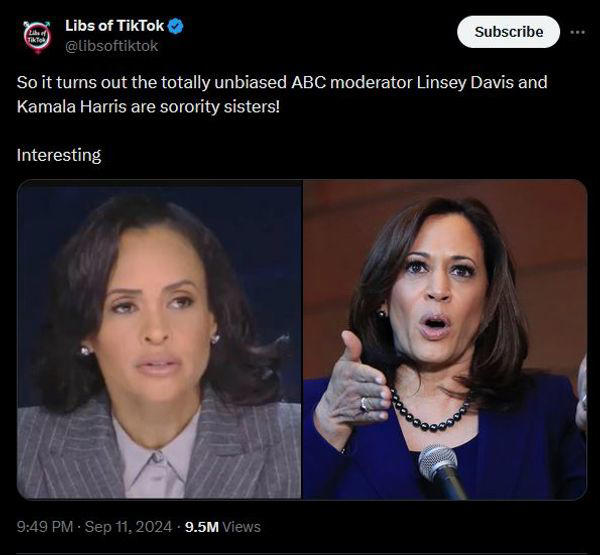 Fact Check: Posts Claim Harris and ABC Debate Moderator Linsey Davis ... Fact Check: Posts Claim Harris and ABC Debate Moderator Linsey Davis ...