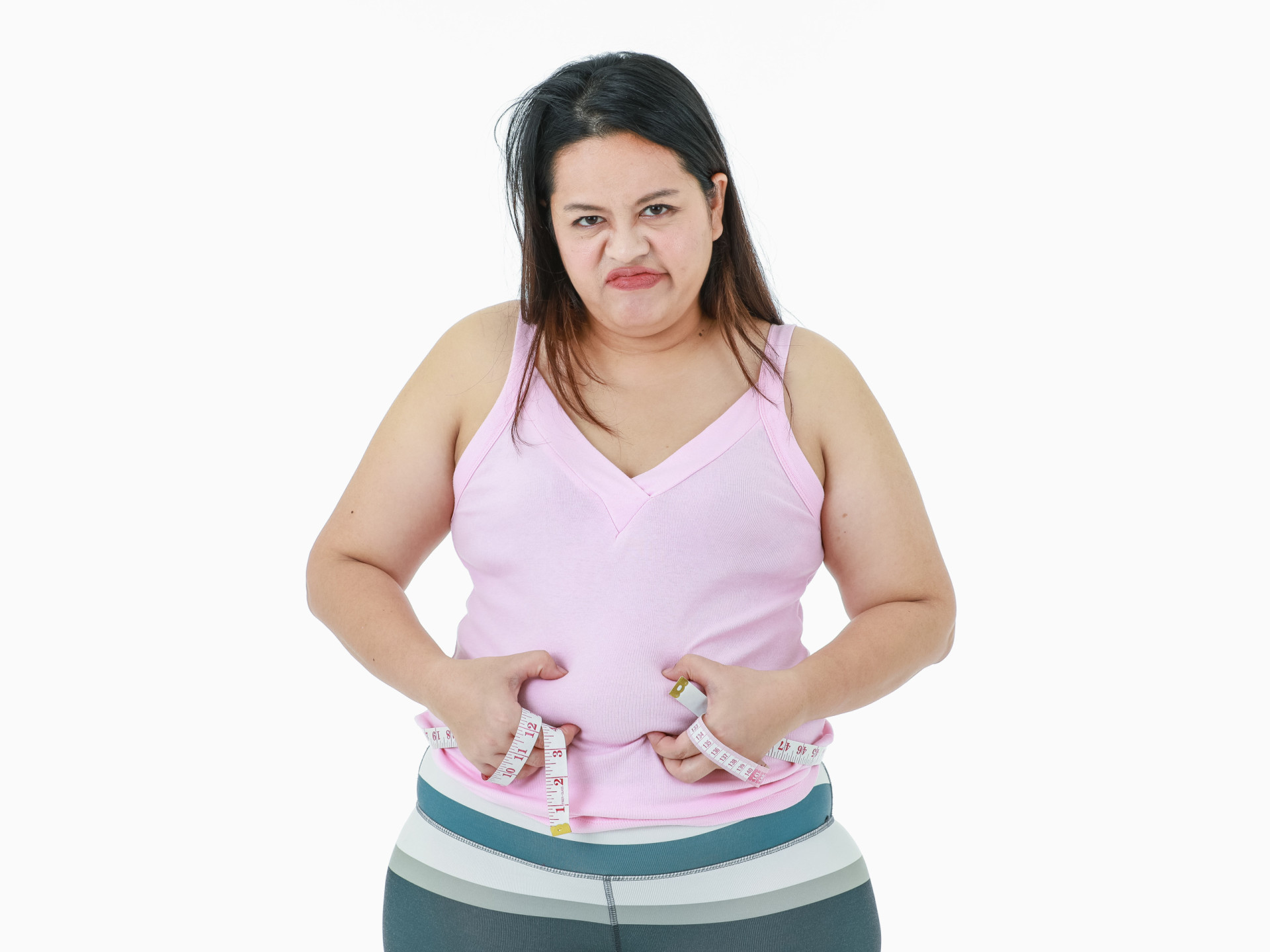 Why do women gain weight around the abdomen?