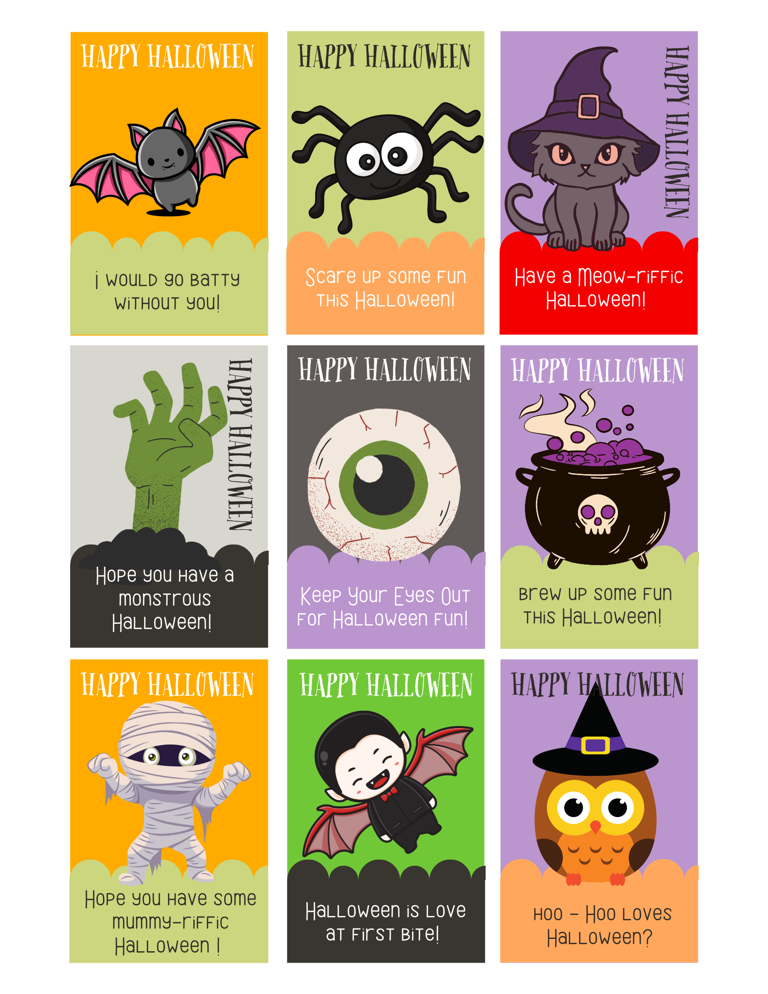 Free Printable Cute Halloween Cards