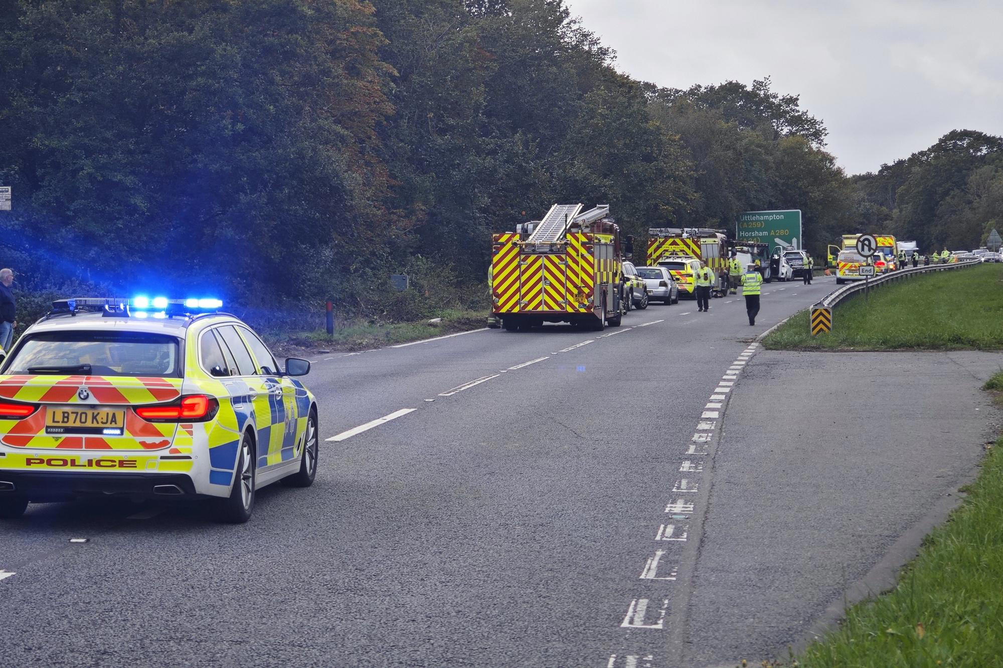 Motorcyclist seriously injured in A27 collision: police appeal for ... Motorcyclist seriously injured in A27 collision: police appeal for ...