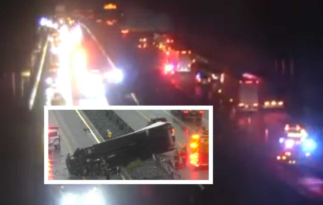 Rollover Tractor-Trailer Crash On I-81 Closes Lane In Central PA: PennDOT Rollover Tractor-Trailer Crash On I-81 Closes Lane In Central PA: PennDOT