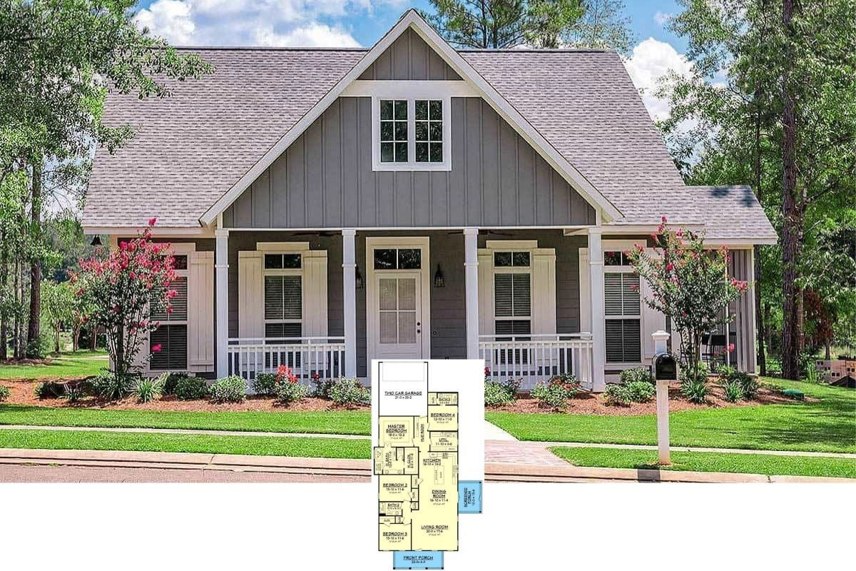 Introducing this Quaint 4-Bedroom Contemporary Craftsman Home Design ... Introducing this Quaint 4-Bedroom Contemporary Craftsman Home Design ...