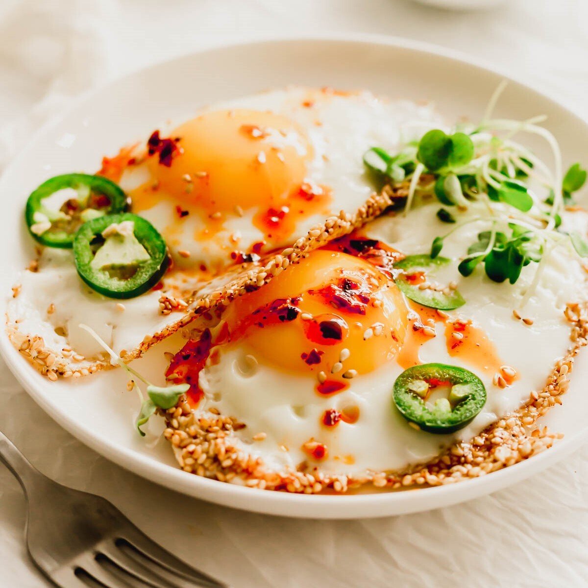Asian Fried Eggs (Sesame Crusted)