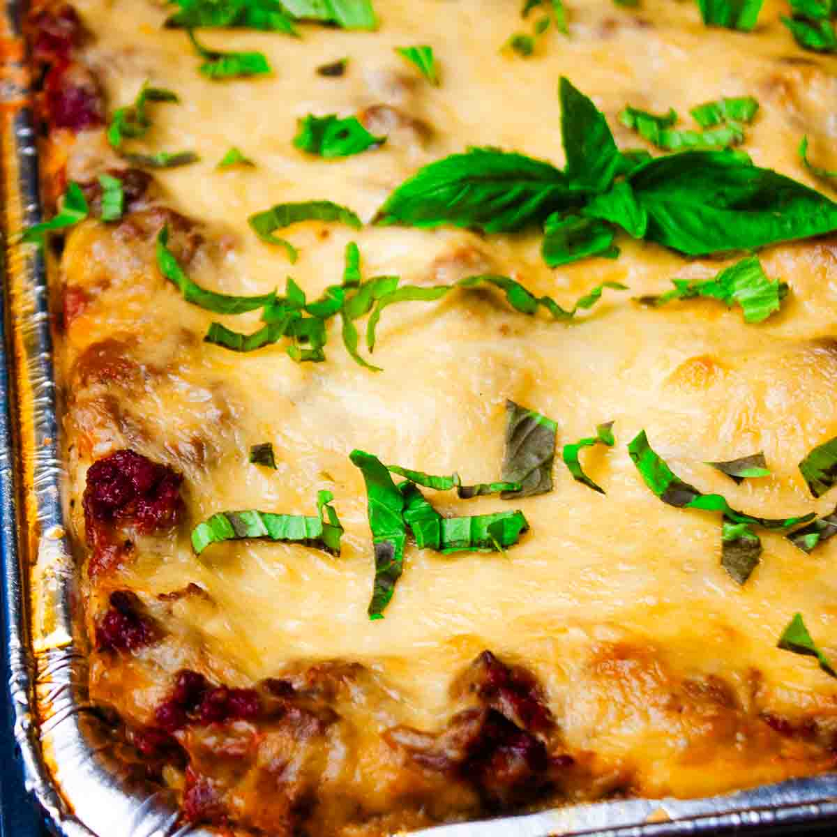Smoked Lasagna on Pellet Grill