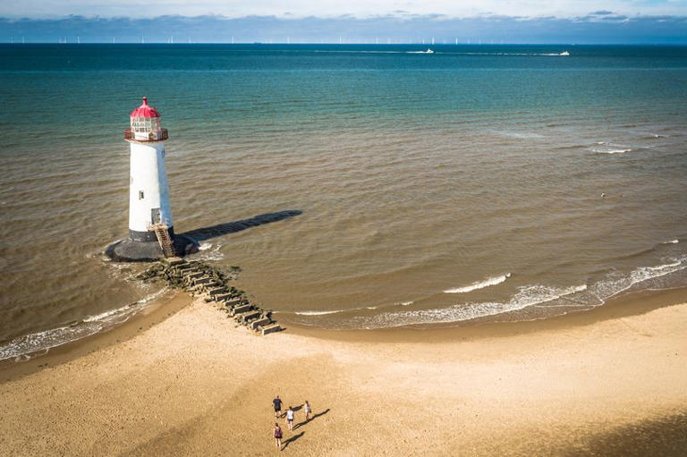 The seaside village an hour from Liverpool with top beach and lighthouse