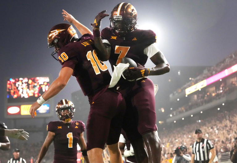 Arizona State football wins thriller vs Kansas for 1st Big 12 ...