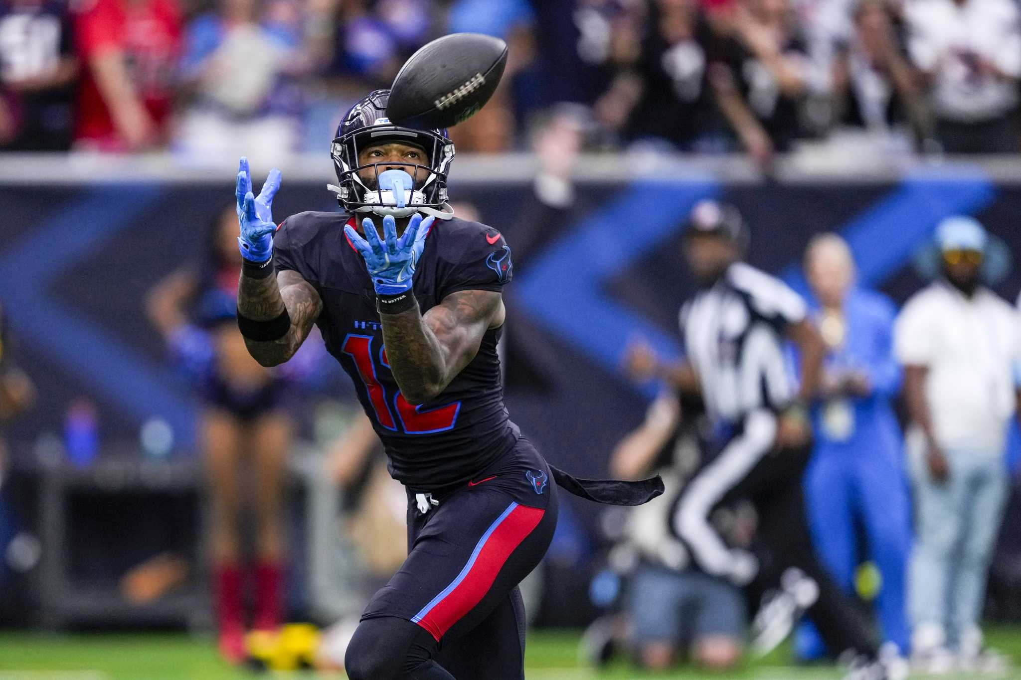 Houston Texans receiver Nico Collins returns to practice. But will he play?