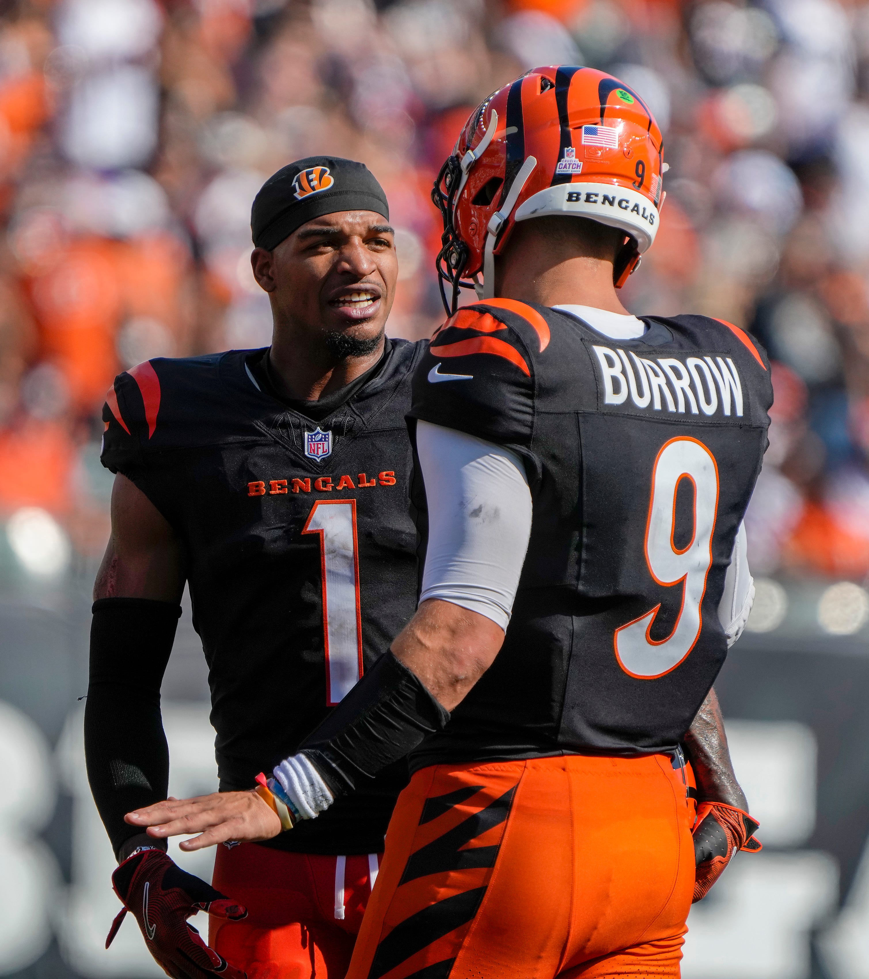 Joe Burrow, Ja'Marr Chase receive fossils from Museum Center