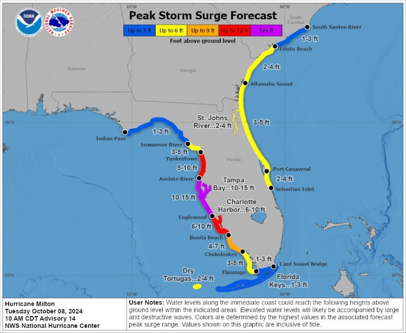 NHC Releases 'Sobering' Hurricane Milton Map of Worst Scenario NHC Releases 'Sobering' Hurricane Milton Map of Worst Scenario