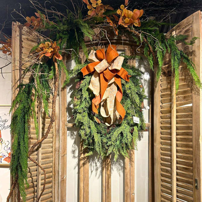 Rustic Fall Window Decor