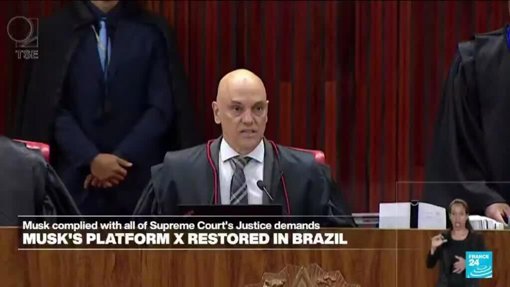 Brazil Supreme Court ends nationwide shutdown of Elon Musk's X Brazil Supreme Court ends nationwide shutdown of Elon Musk's X