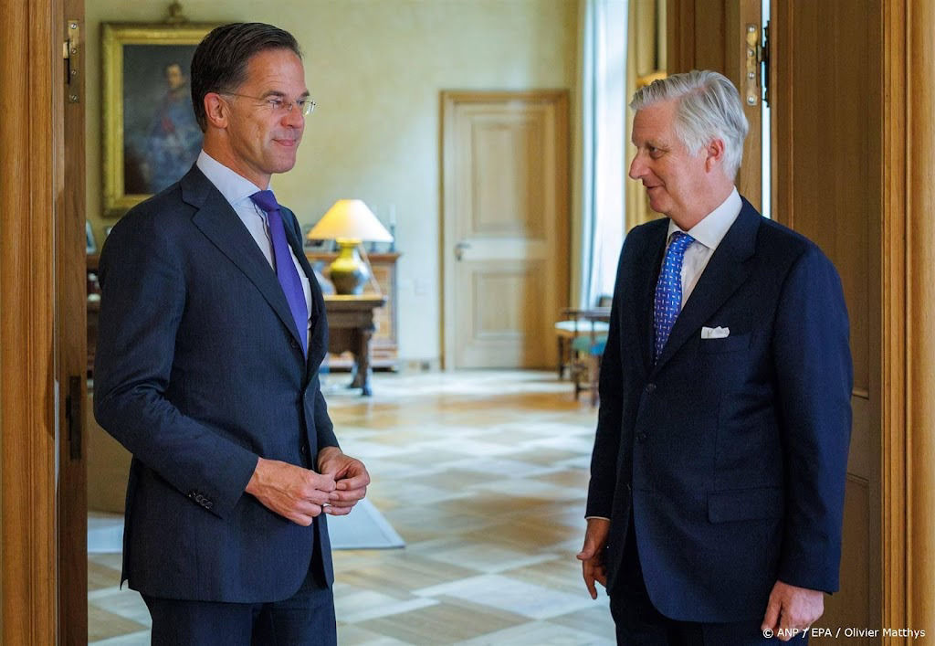 Koning Filip ontvangt nieuwe NAVO-baas Mark Rutte op paleis Koning Filip ontvangt nieuwe NAVO-baas Mark Rutte op paleis