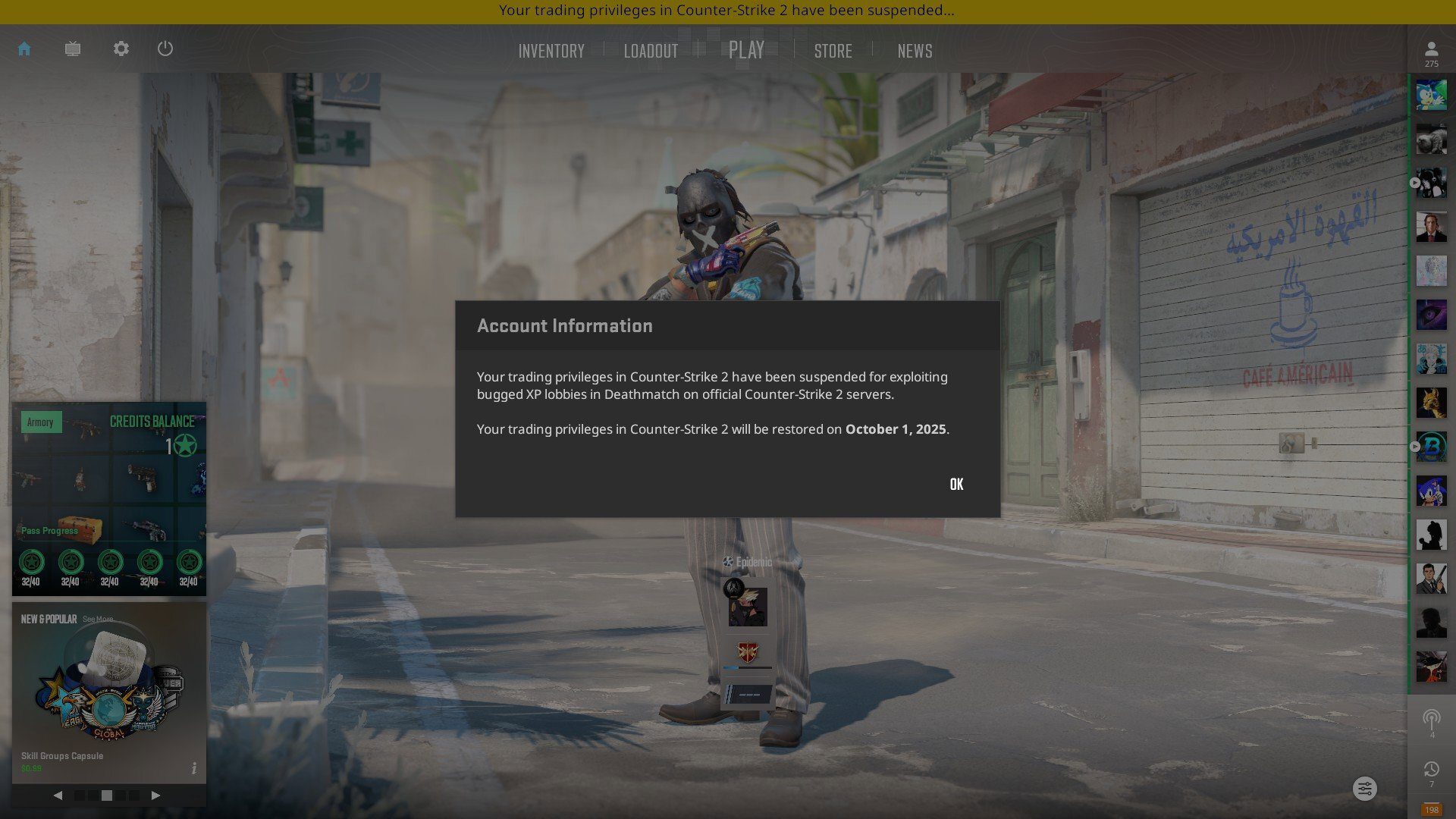 CS2: Massive ban wave following XP-farming exploits CS2: Massive ban wave following XP-farming exploits