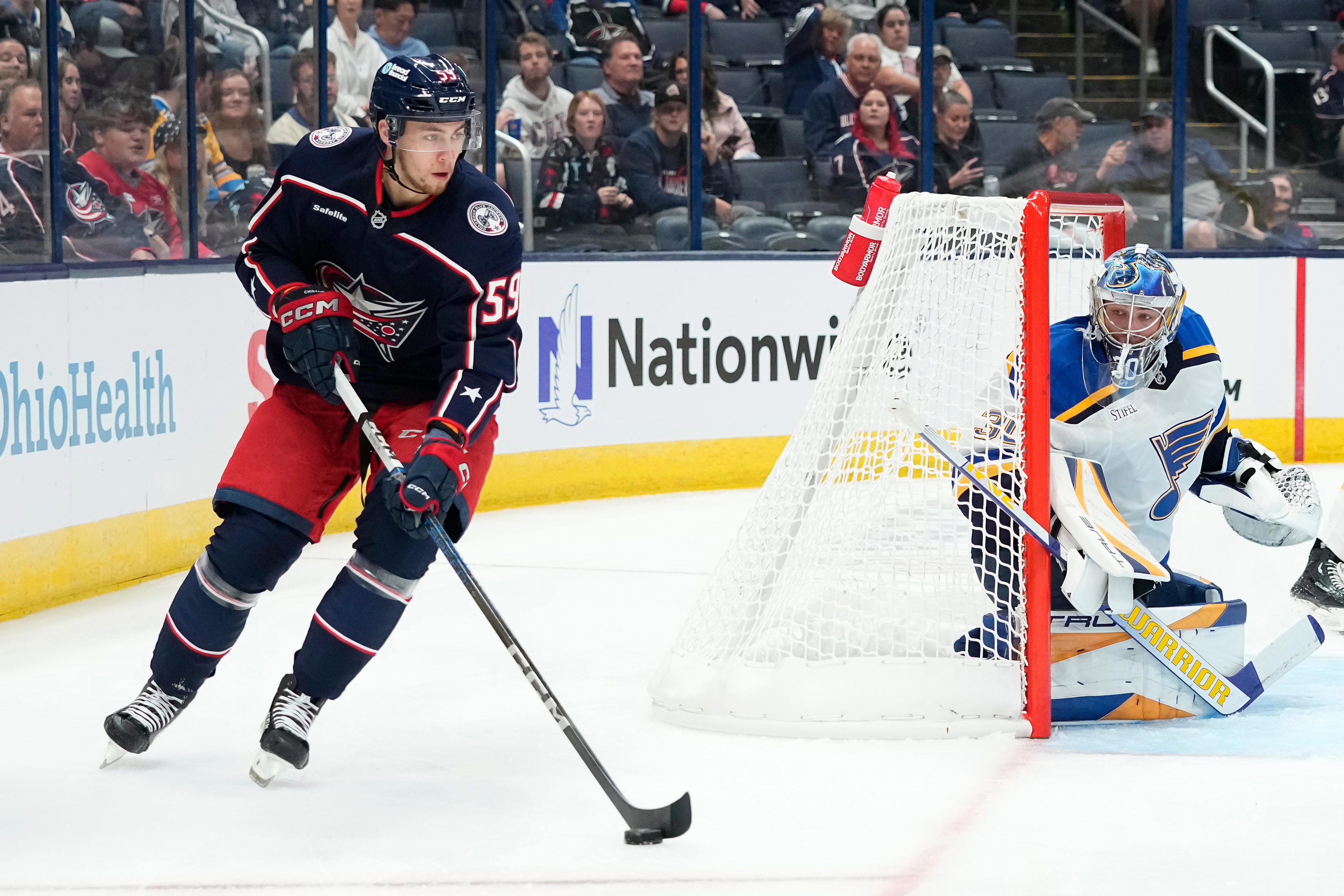 Why does Yegor Chinakhov want to be traded and what can the Columbus ...