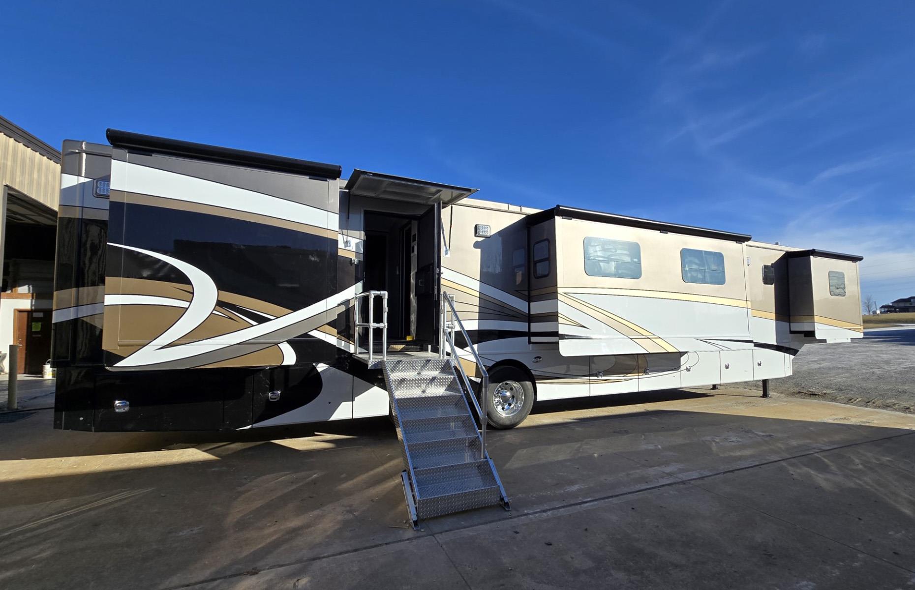 These luxury motorhomes are basically mansions