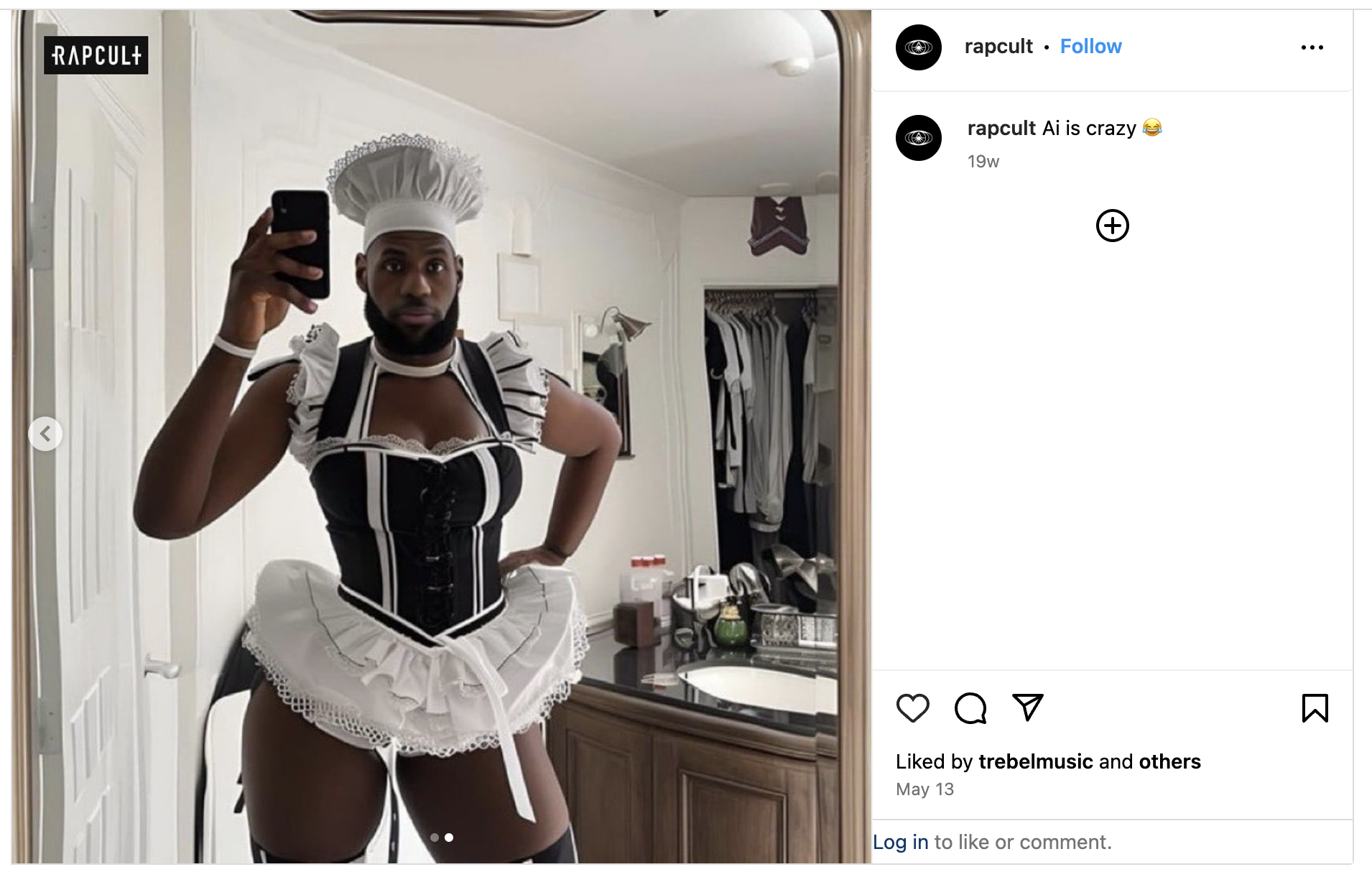 Claim photo shows LeBron James in French maid outfit skirts around the ...
