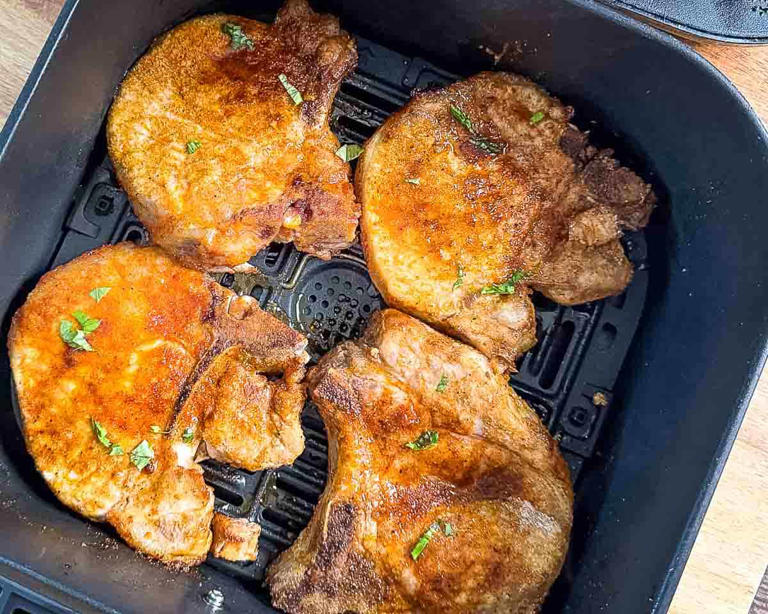 Juicy Air Fryer Bone In Pork Chops