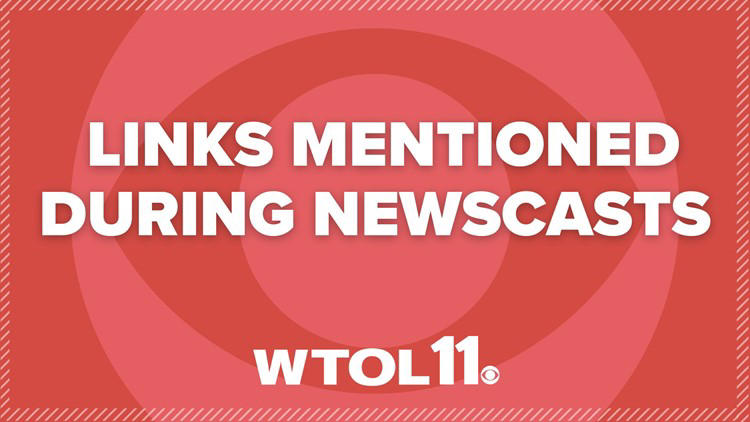 List | Links mentioned on air during WTOL 11 broadcasts