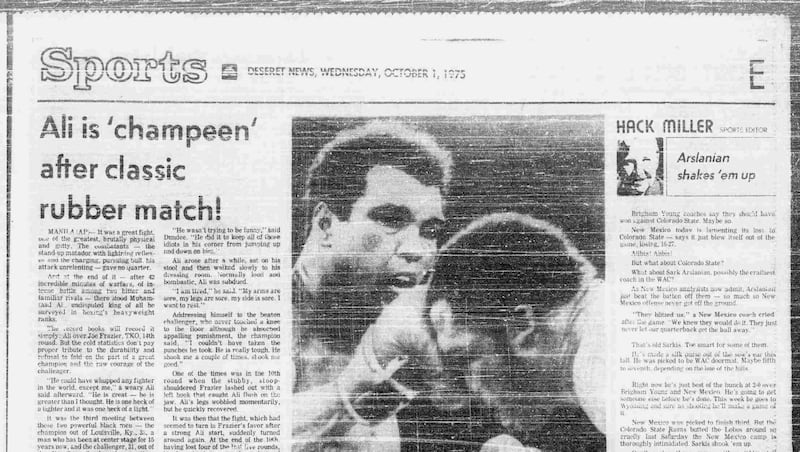 Deseret News archives: ‘Thrilla in Manila’ in 1975 an epic conclusion ...