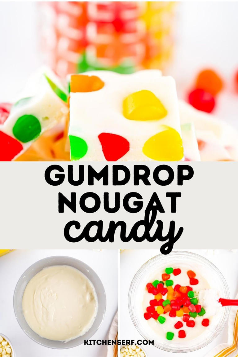 Gumdrop Nougat Candy (use Dots or jellied fruit slices)