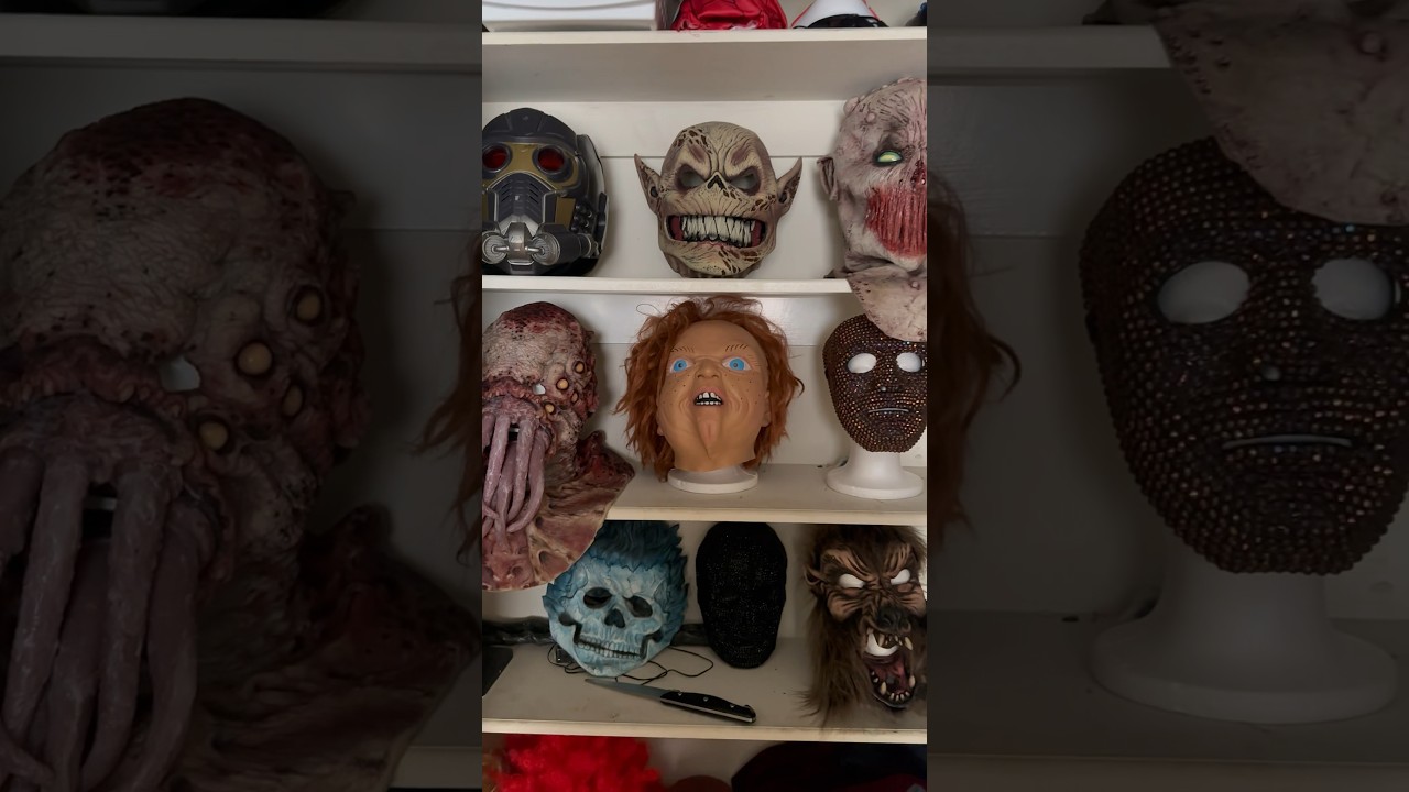 Dad’s Halloween mask collection leaves kids laughing out loud