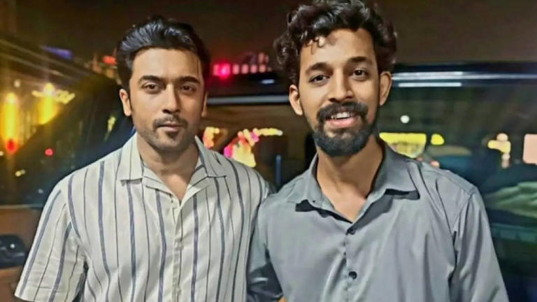 Suriya's college-boy look for Karthik Subbaraj's directorial 'Suriya 44 ... Suriya's college-boy look for Karthik Subbaraj's directorial 'Suriya 44 ...