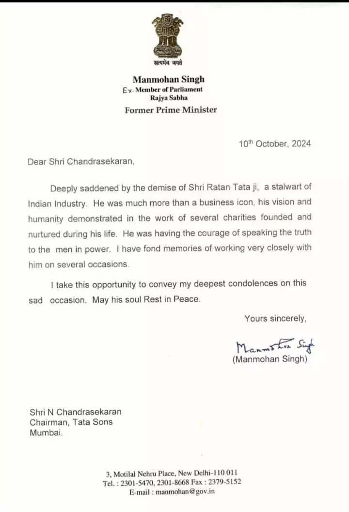 Ratan Tata Passes Away Lk Advani Remembers Warmth Generosity And Kindness Of Late