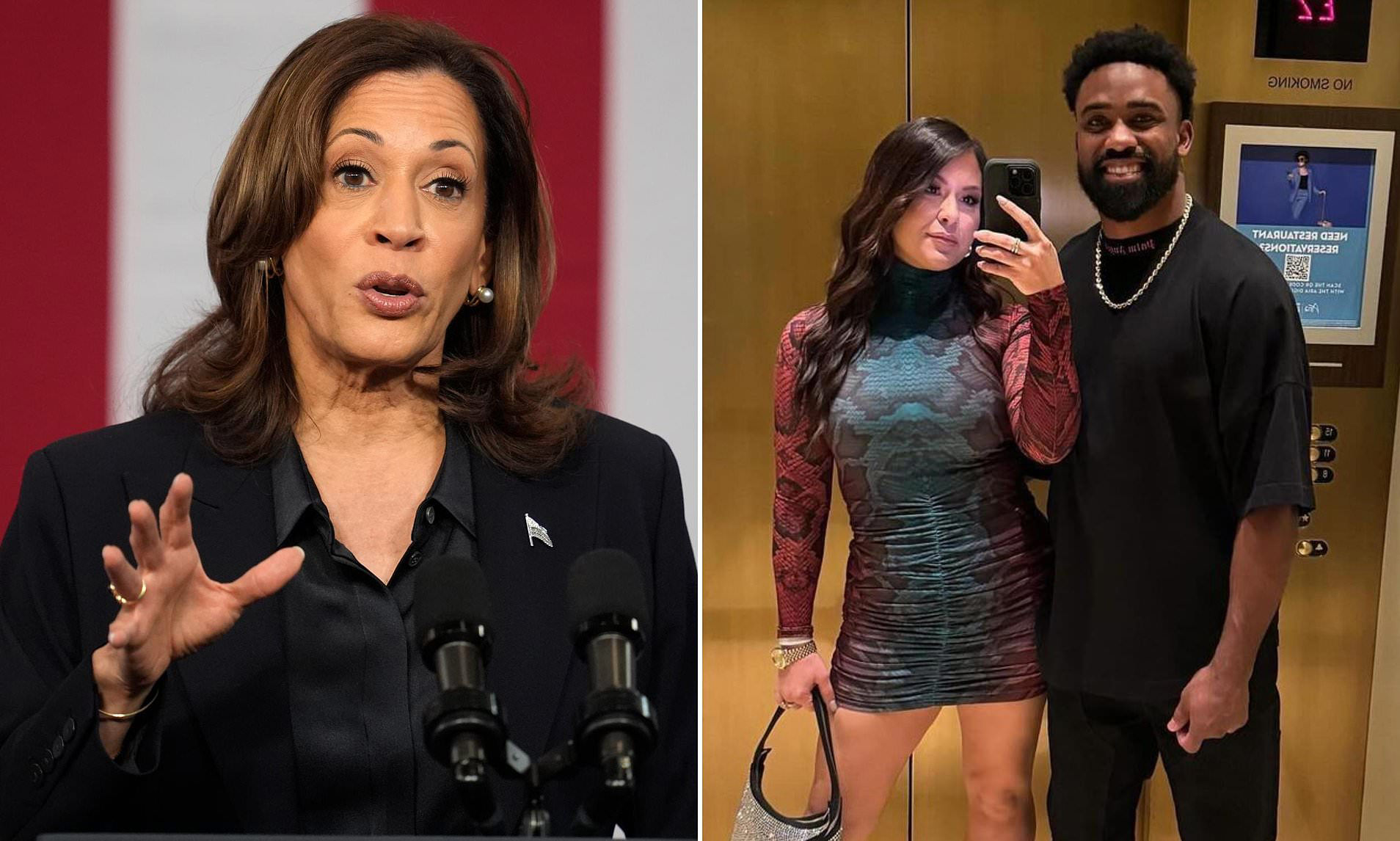 Miami Dolphins star's wife calls out Kamala Harris as family waits out ... Miami Dolphins star's wife calls out Kamala Harris as family waits out ...