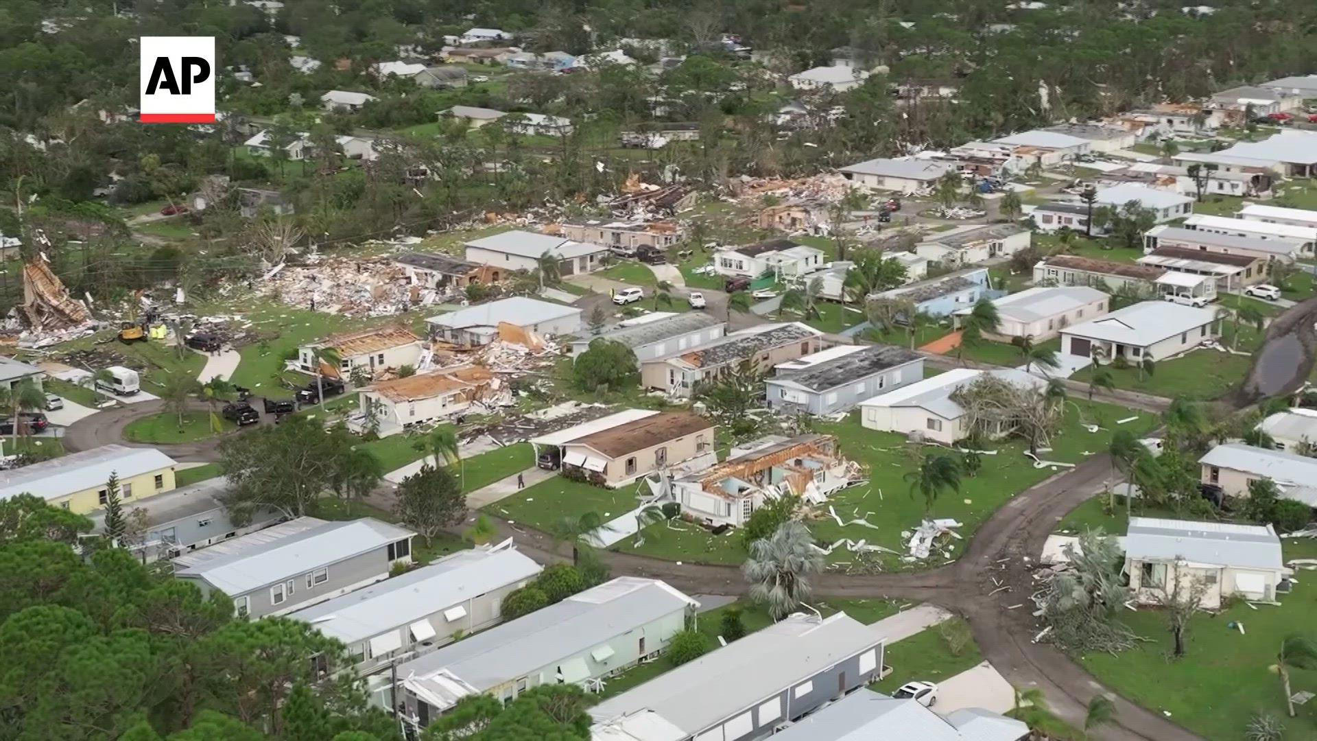 Drone footage shows tornado damage from Hurricane Milton Drone footage shows tornado damage from Hurricane Milton