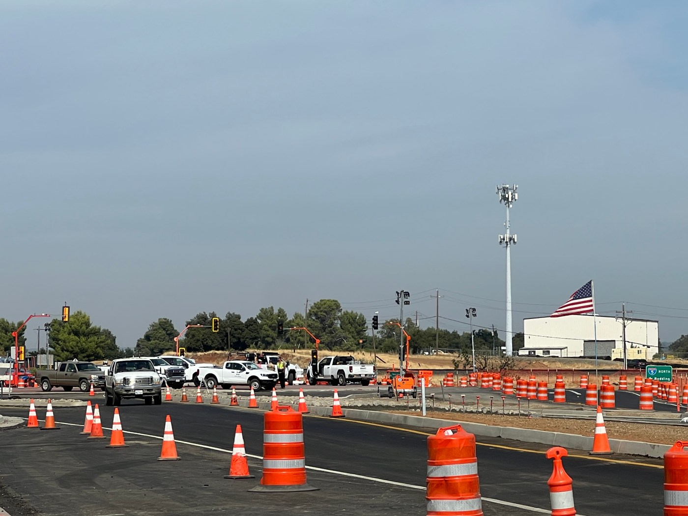 Traffic control being implemented for 99W Roundabout Project