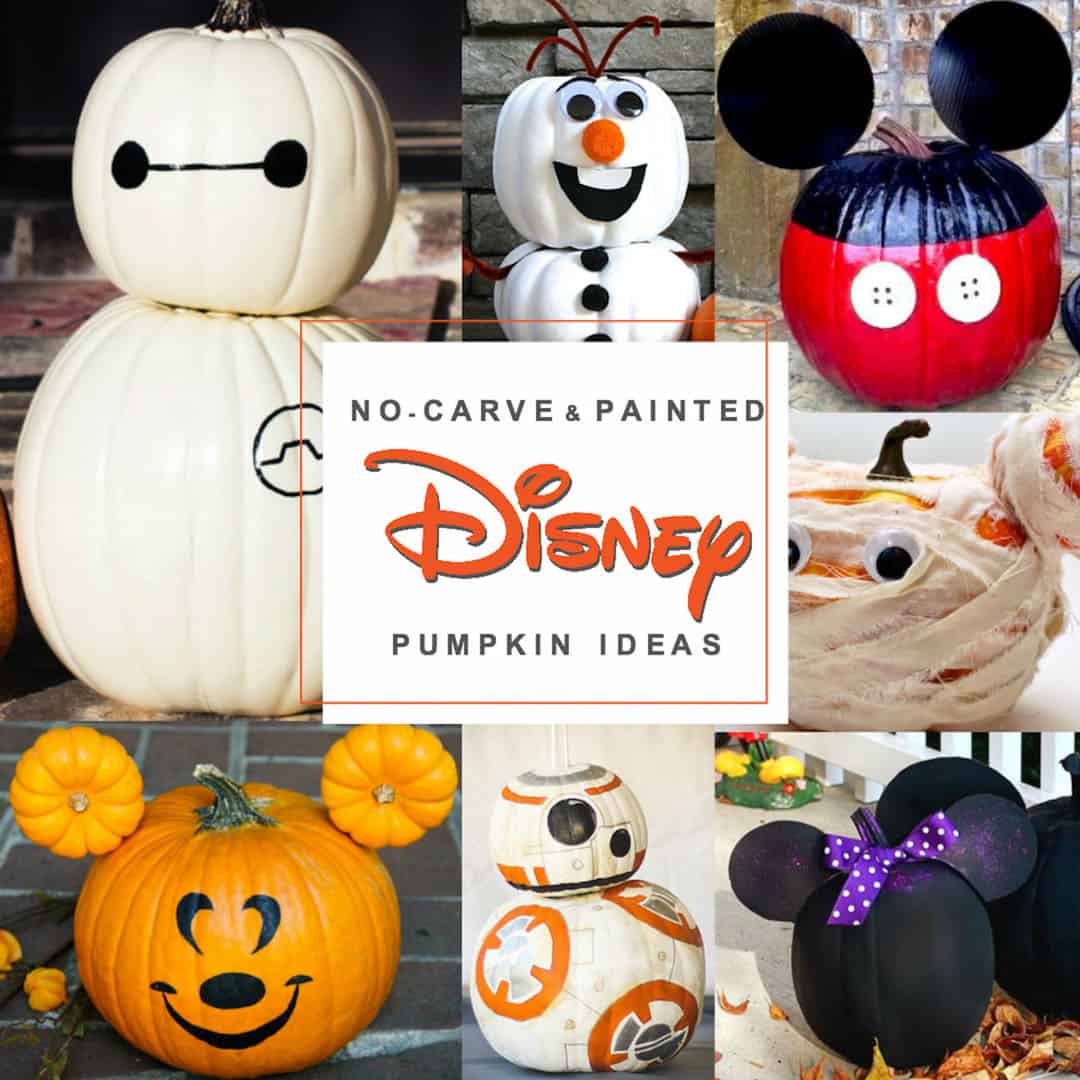 Disney Painted Pumpkins: Over 65 No-Carve Disney Pumpkin Ideas