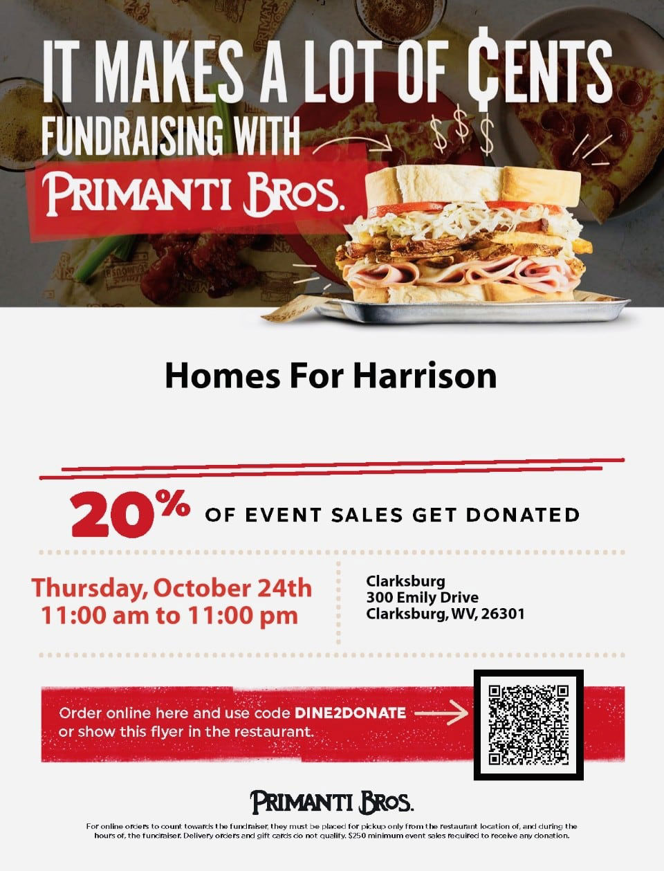Fundraiser at Clarksburg restaurant to raise money for Homes for Harrison Fundraiser at Clarksburg restaurant to raise money for Homes for Harrison