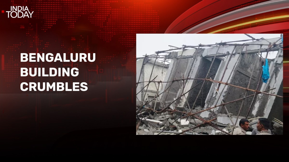 CCTV captures moment multi-storey Bengaluru building crumbled amid rain CCTV captures moment multi-storey Bengaluru building crumbled amid rain