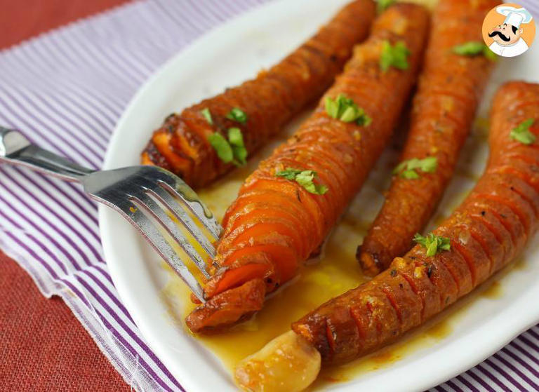 Carottes rôties au miel et à la clémentine