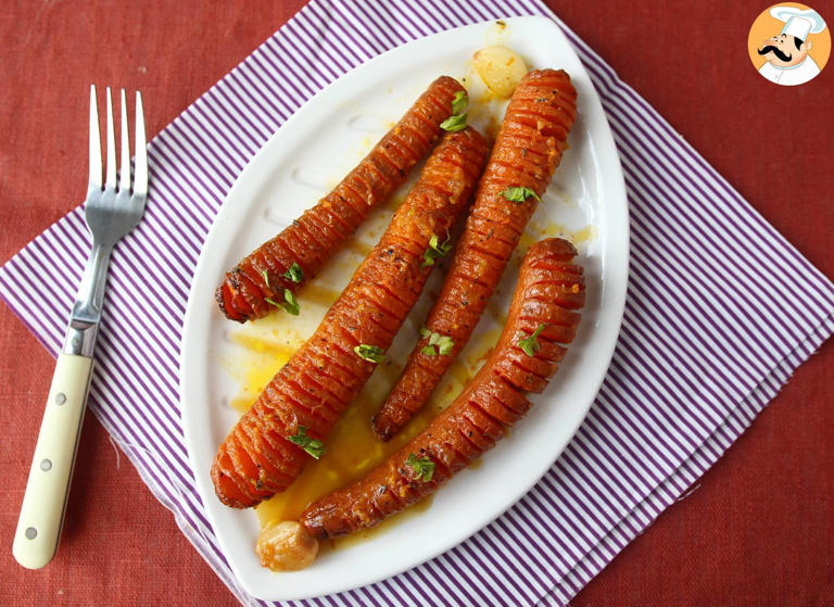 Carottes rôties au miel et à la clémentine