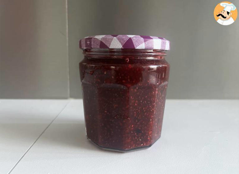 Healthy jam with berries and chia seeds