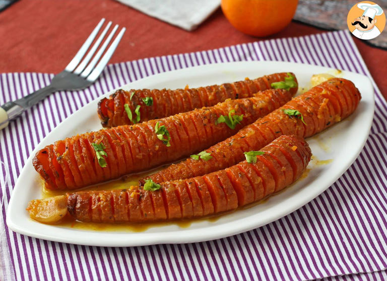 Carottes rôties au miel et à la clémentine