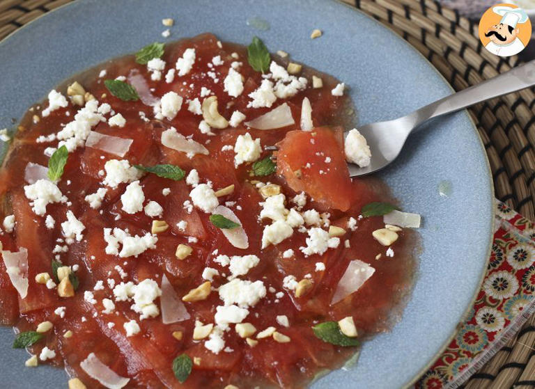 Watermelon carpaccio: the refreshing summer starter