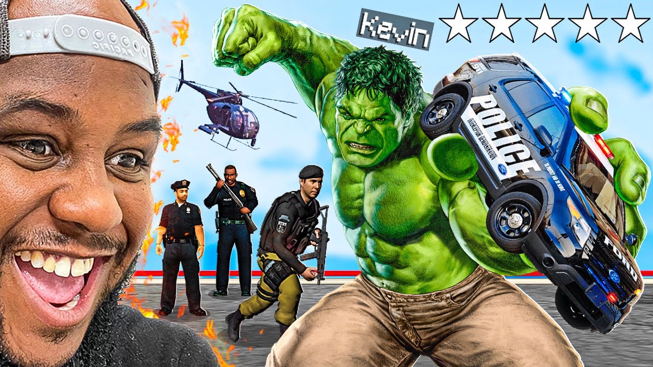 Playing GTA 5 as The Hulk Rampage Edition