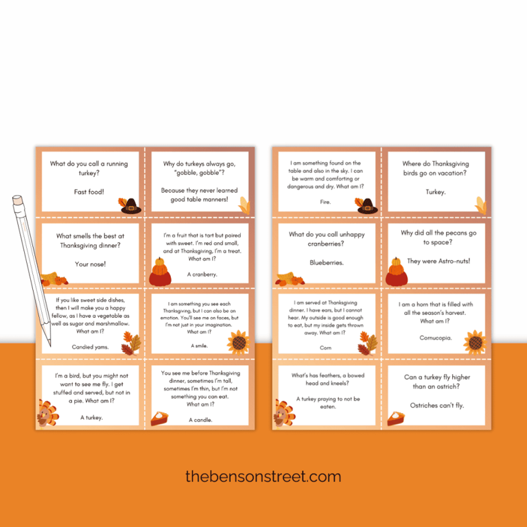 100 Free Printable Thanksgiving Riddles, Jokes, & Puns