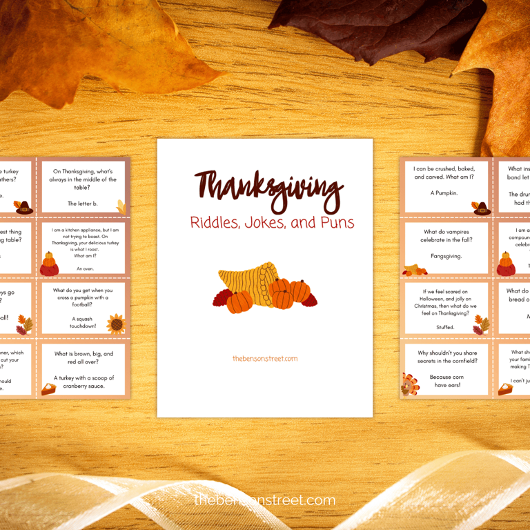 100 Free Printable Thanksgiving Riddles, Jokes, & Puns