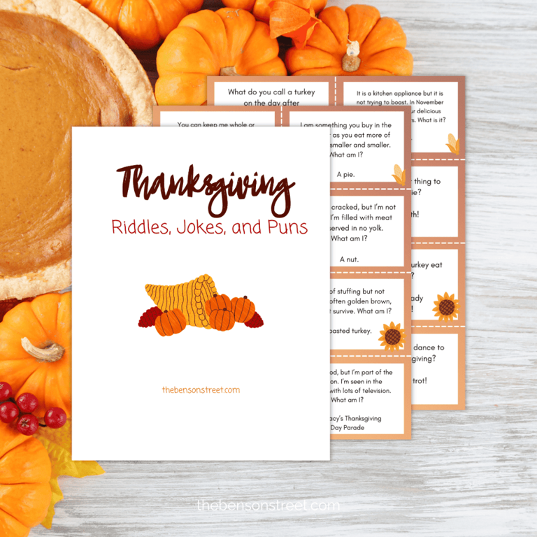 100 Free Printable Thanksgiving Riddles, Jokes, & Puns