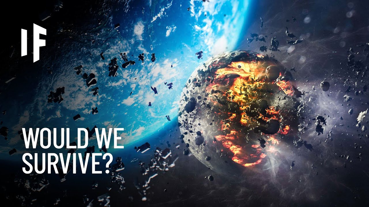 Suppose an asteroid cracked the moon into two