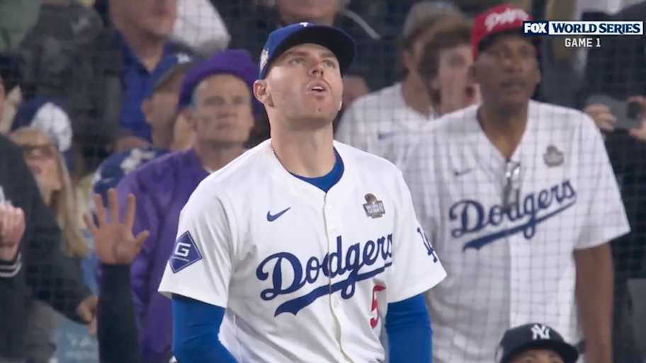 Freddie Freeman Had Priceless Reaction to Giancarlo Stanton’s Monster ... Freddie Freeman Had Priceless Reaction to Giancarlo Stanton’s Monster ...