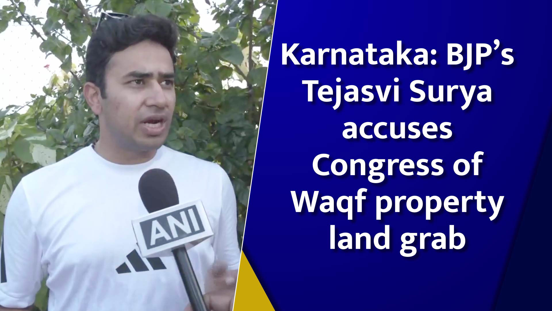 Karnataka: BJP’s Tejasvi Surya accuses Congress of Waqf property land grab Karnataka: BJP’s Tejasvi Surya accuses Congress of Waqf property land grab