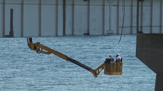 Painting begins on Blue Mesa Reservoir bridge