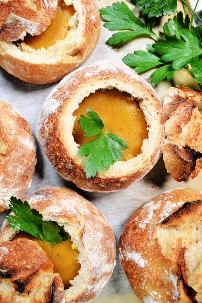 Homemade Sourdough Bread Bowls Perfect for Soup
