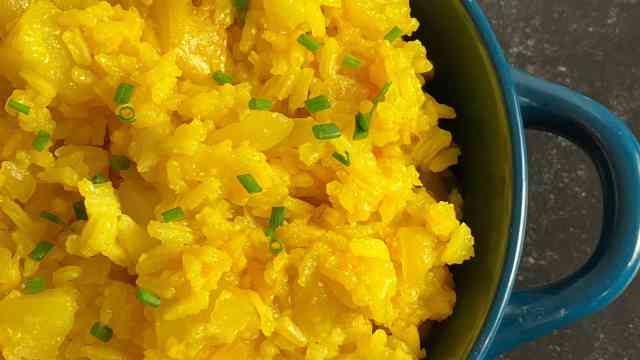 Curried rice and potatoes (Easy recipe)
