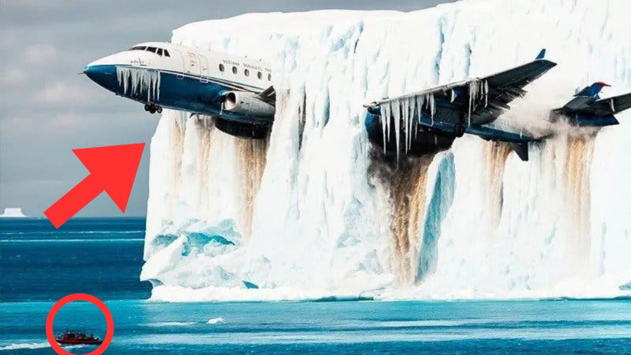Researchers Find Long Lost Plane In Iceberg After Seeing Movement, They ... Researchers Find Long Lost Plane In Iceberg After Seeing Movement, They ...