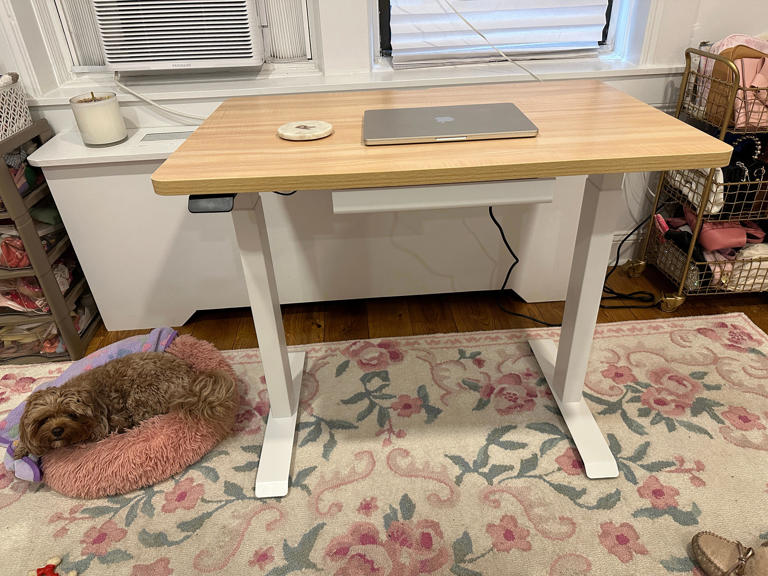 This space-saving standing desk is the perfect work-from-home setup for ...